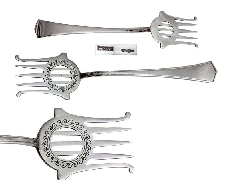 Antique Dutch Silver Lyre Shaped Fork. - Etsy