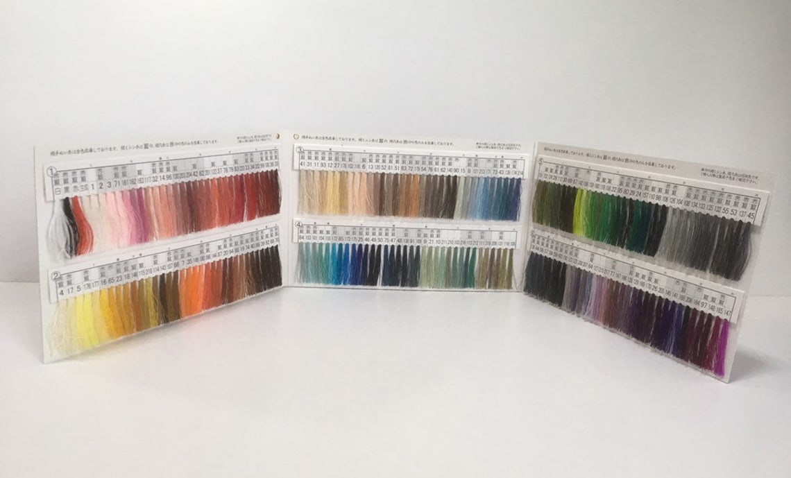 Sample Book of Japanese Silk Threads for Hand Sewing - 204 Colors ...