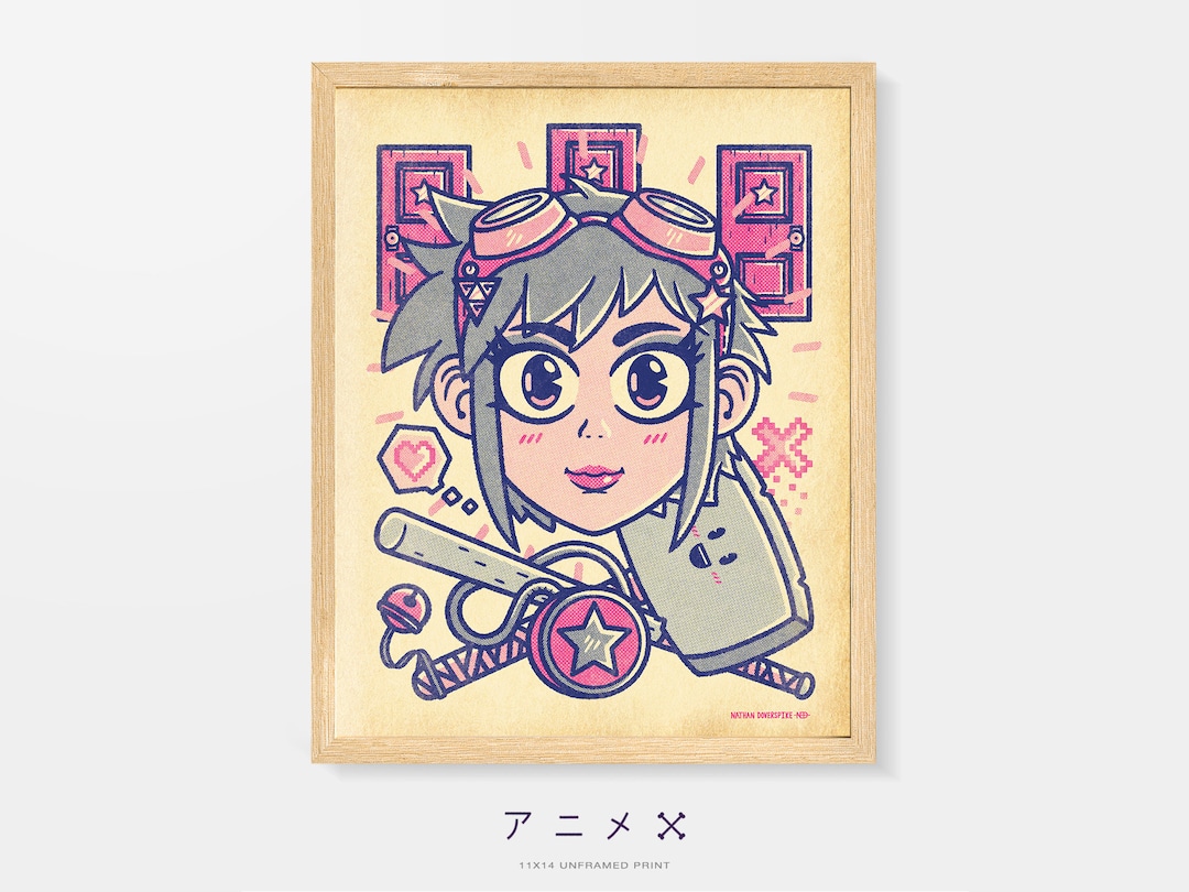 Flowers Crossbones Anime Art Print - Etsy