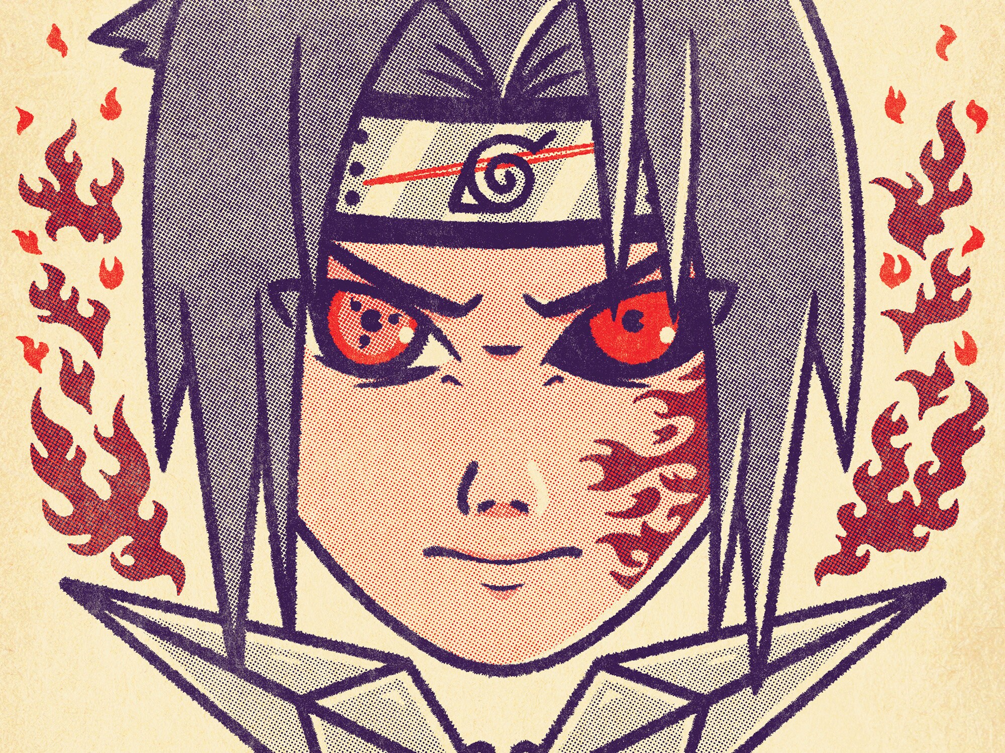 Sharingan Crossbones - Anime Art Print - Etsy