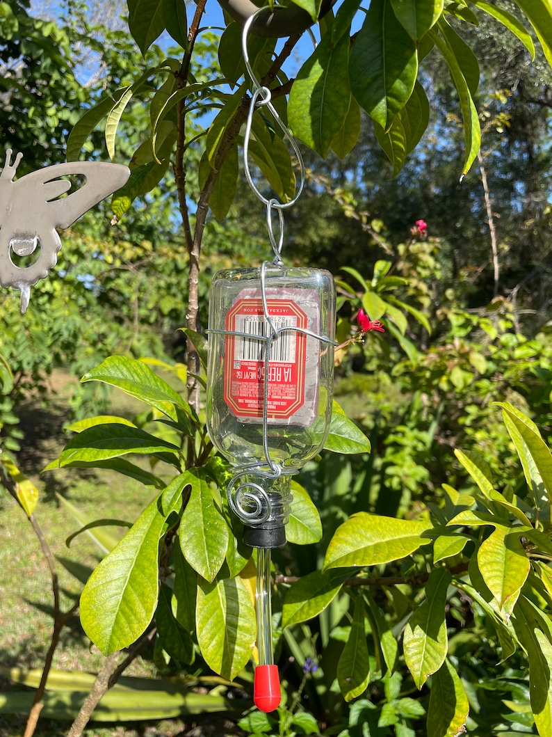 Jack Daniels Tennessee Fire Liquor Bottle Small Hummingbird Feeder ...