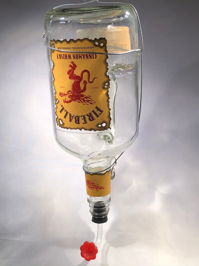 Fireball Cinnamon Whiskey Liquor Bottle Hummingbird Feeder Large - Etsy