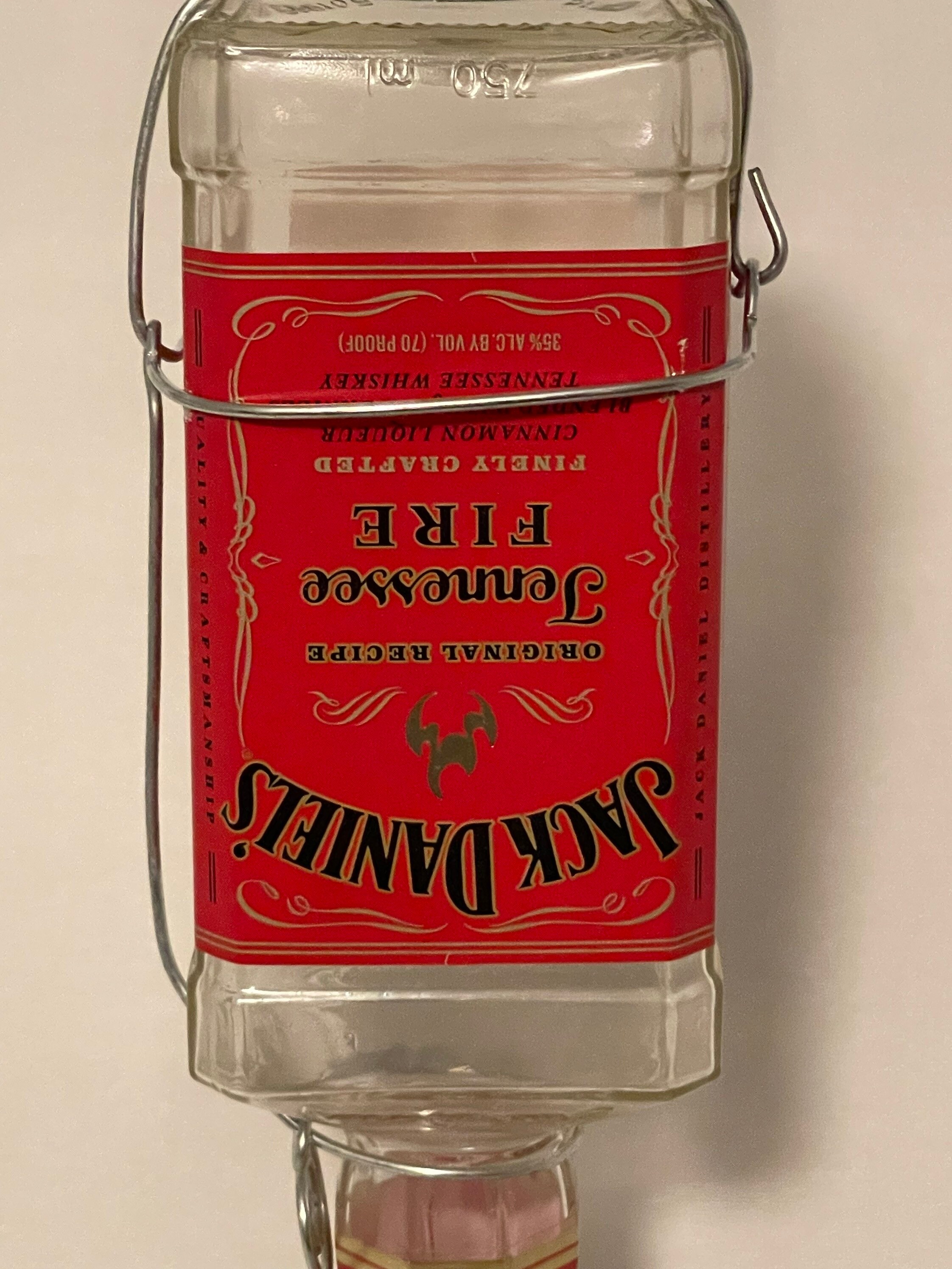 Jack Daniels Tennessee Fire Liquor Bottle Hummingbird Feeder - Etsy