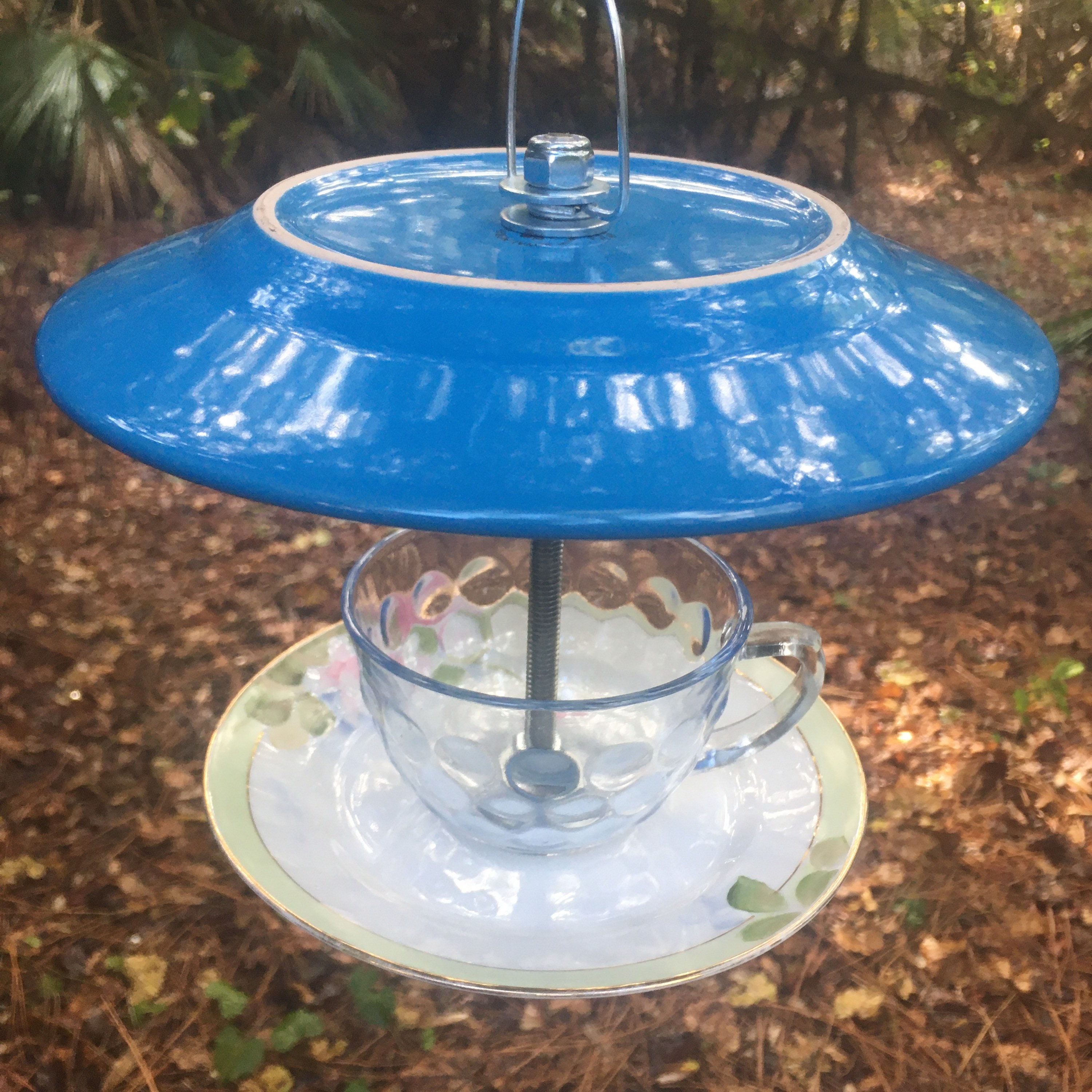 Unique Bird Feeder Using a Tea Cup, Saucer and Salad Plate - Etsy