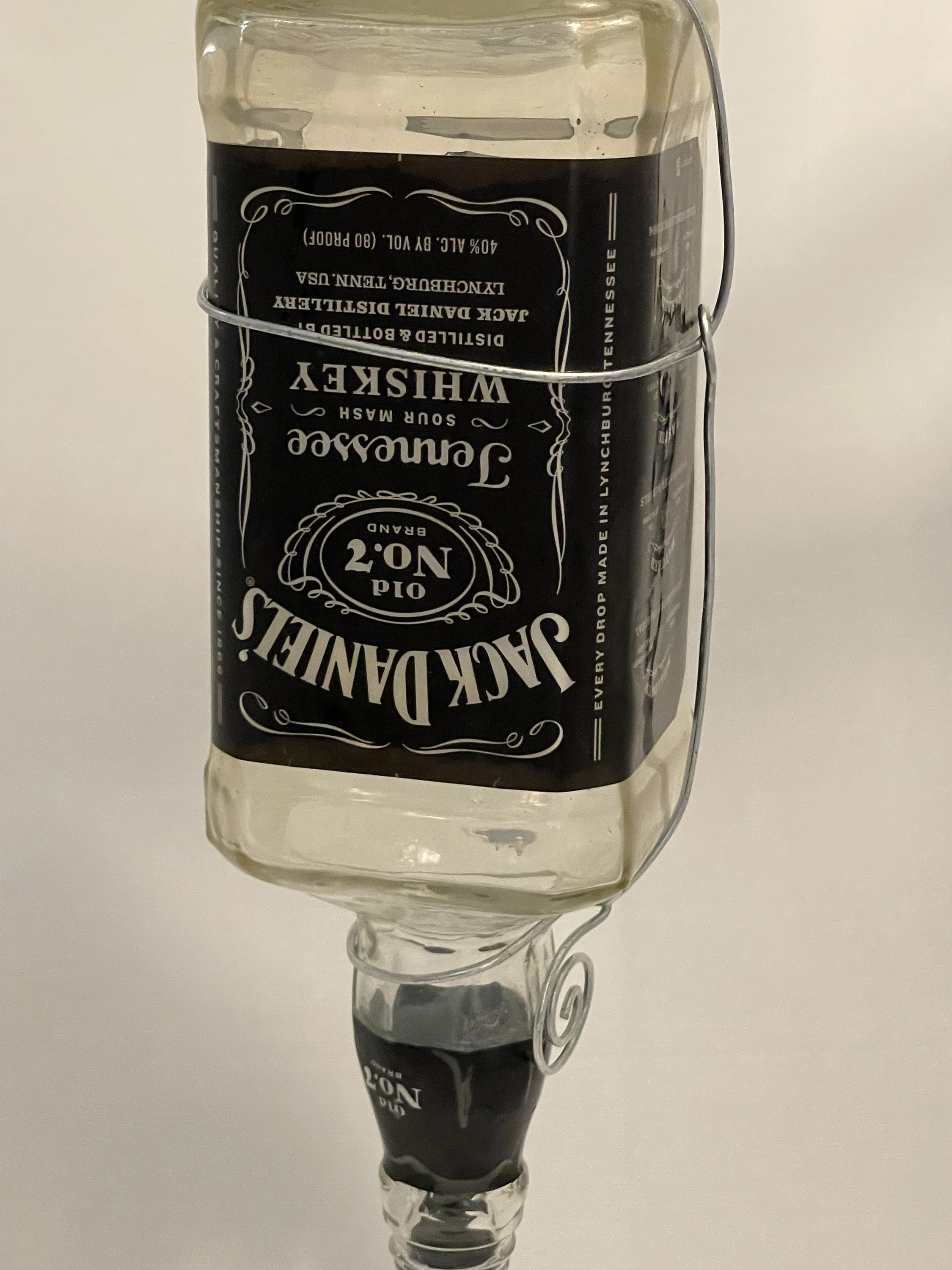 Jack Daniels Tennessee Whiskey Liquor Bottle Hummingbird Feeder With ...