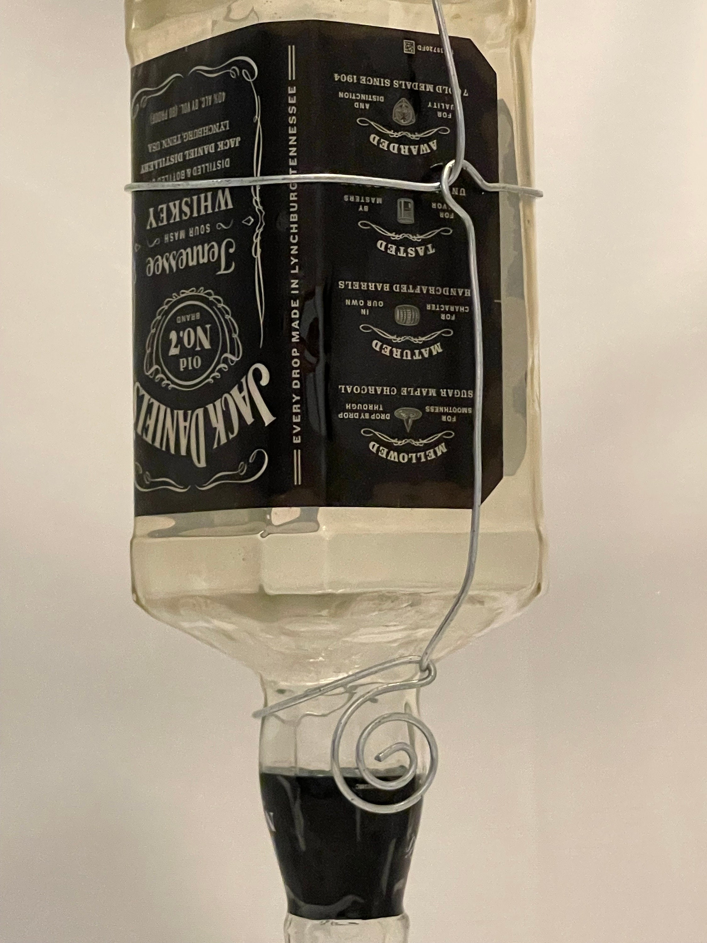 Jack Daniels Tennessee Whiskey Liquor Bottle Hummingbird Feeder With ...