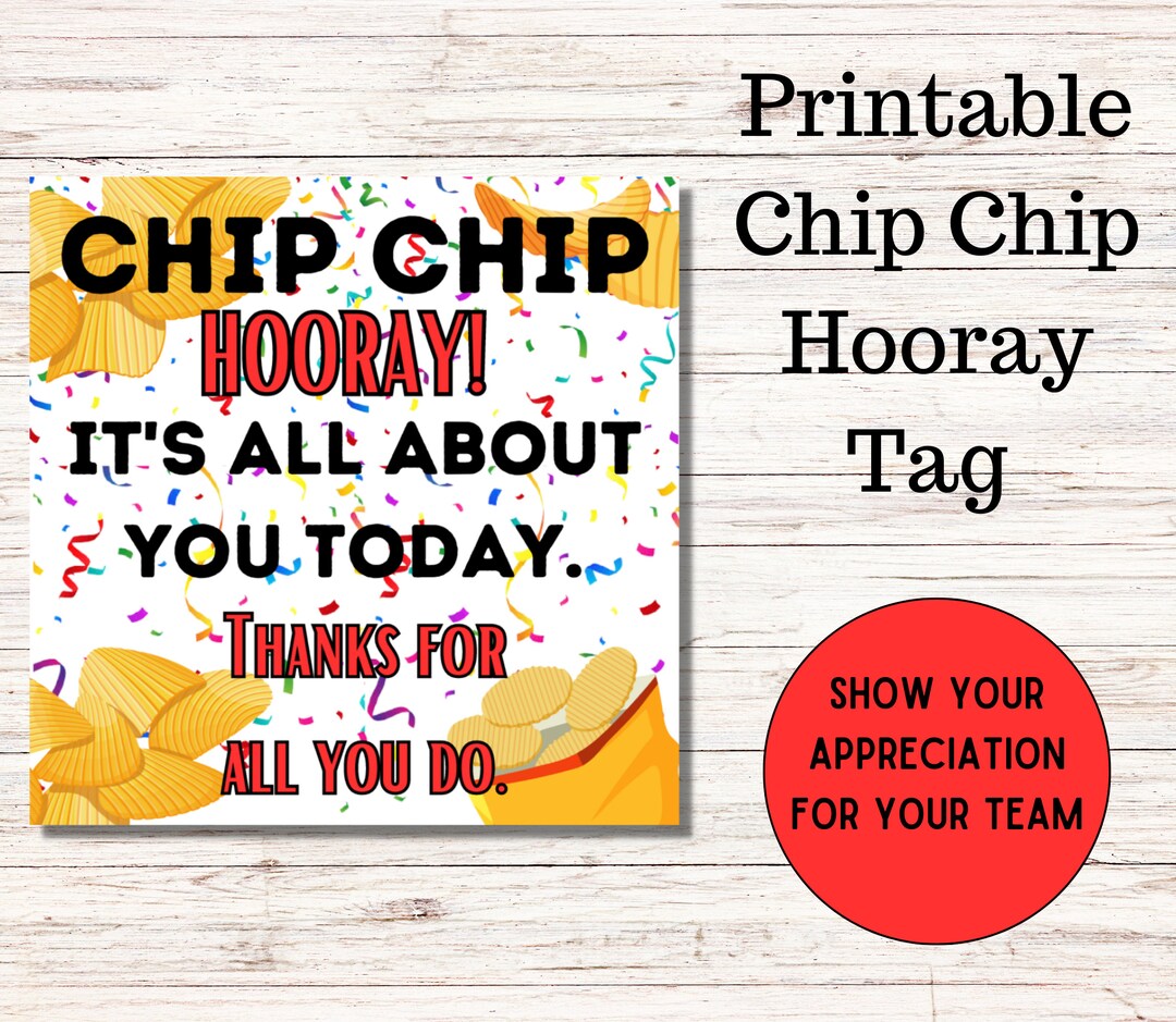 Chip Chip Hooray Thank You- Show Your Appreciation - Etsy