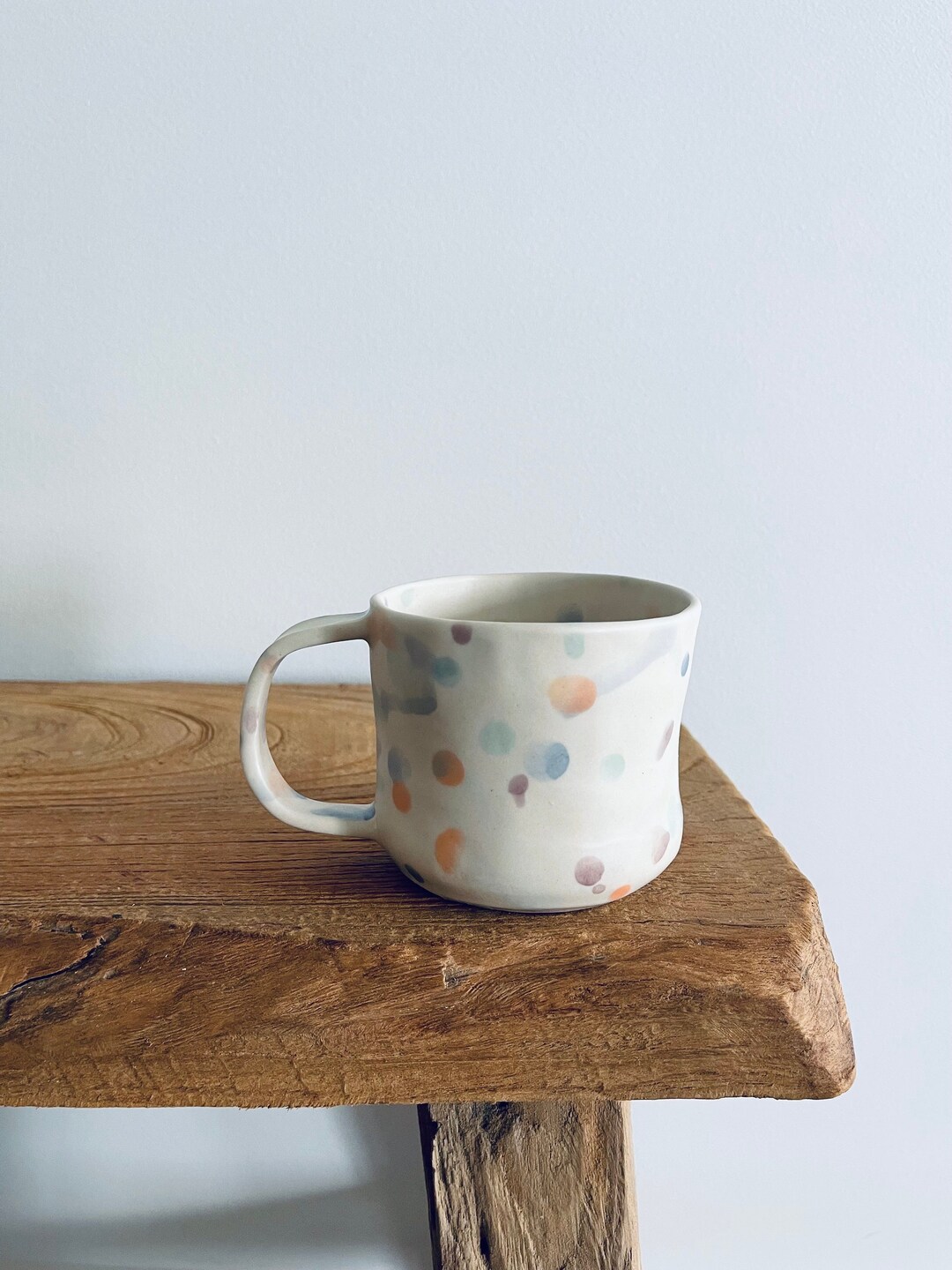 Hand Built Stoneware Watercolour Splash Mug, Confetti Mug, Confetti Cup ...