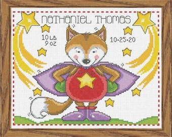 DIY Tobin Baby Bear Teddy Child Birth Record Gift Counted - Etsy