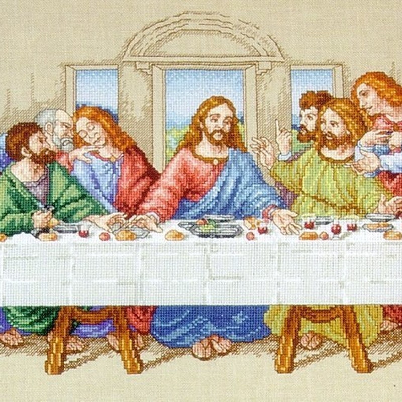 Last Supper Cross Stitch - Etsy