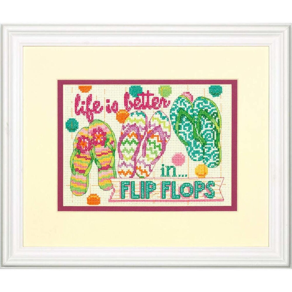 Cross Stitch Kit - Flip Flops - Etsy