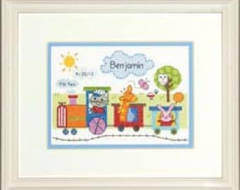 Cross Stitch Kit Bucilla Choo Choo Train Birth Record | Etsy