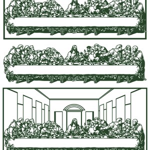 Last Supper Laser Cut File (SVG/DXF) Sacred Wall Art Decor, Christian ...