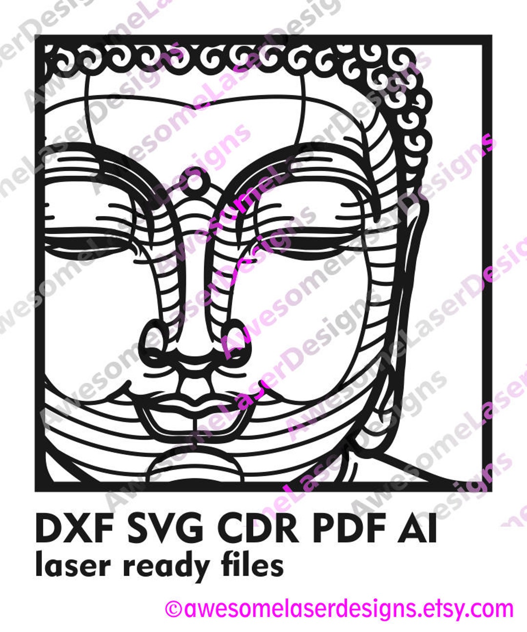 Wall Decor Buddha Laser Cut Files Buddha DXF Home Wall Art Decor, Cdr ...