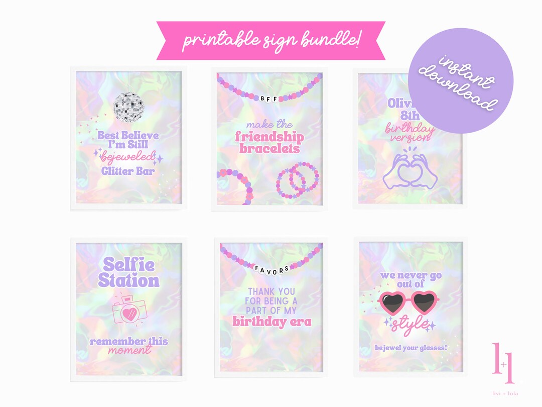 Printable Editable T Swift Inspired Signs, Instant Download T Swift ...