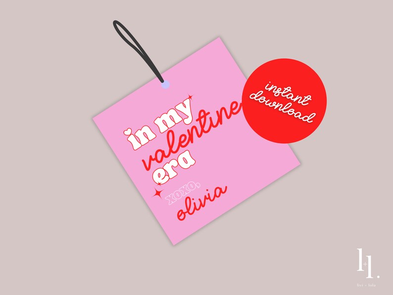 Printable Valentine's Day Tag, Printable Valentine's Taylor Tag, in My ...