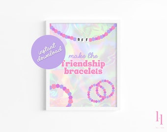 Printable Friendship Bracelet Sign, Instant Download T Swift Birthday ...