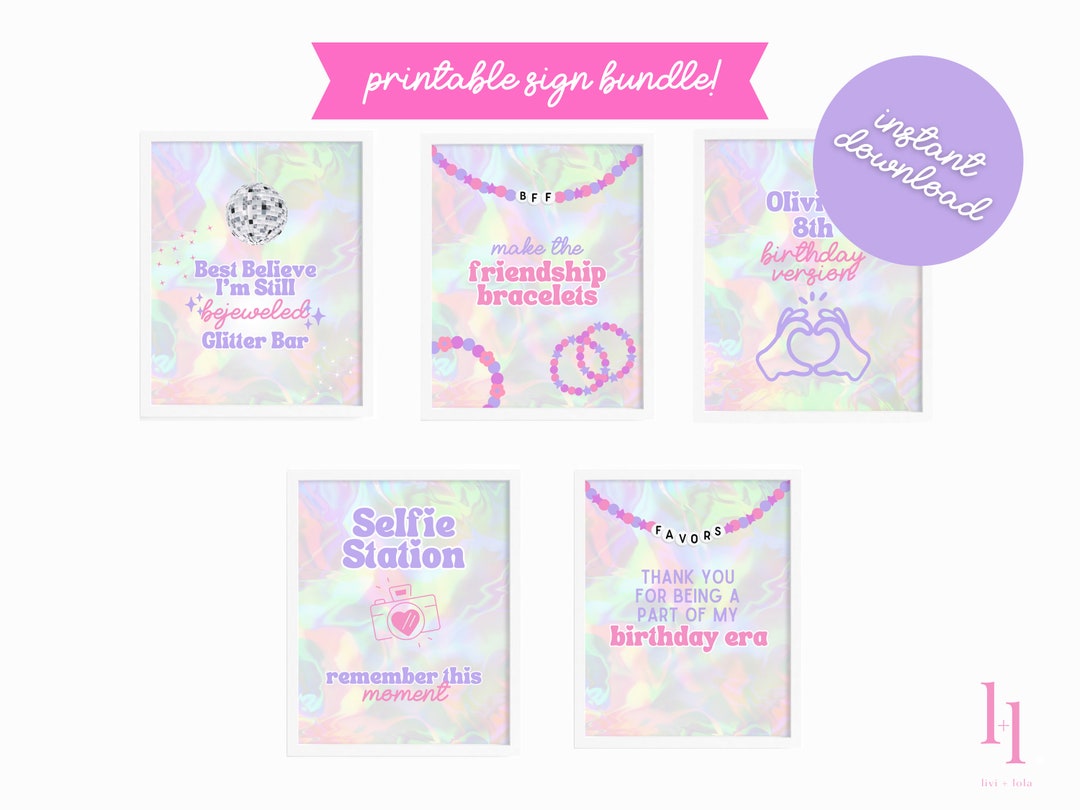 Printable T Swift Inspired Signs, Instant Download Taylor Swift ...