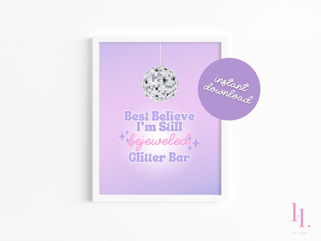 Printable Editable Glitter Station Sign, Instant Download T Swift ...