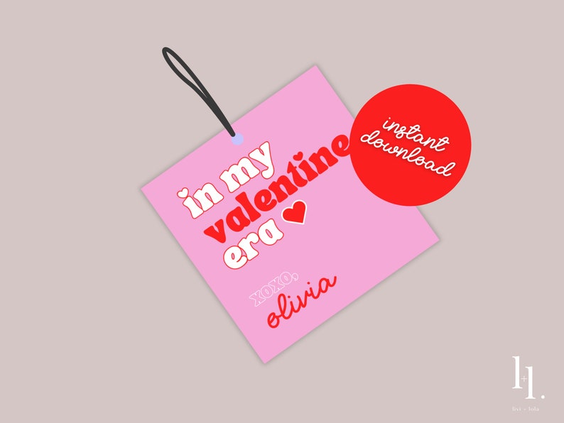 Printable Valentine's Day Tag, Printable Valentine's Taylor Tag, in My ...