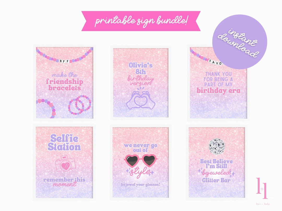 Printable Editable T Swift Inspired Signs, Instant Download T Swift ...