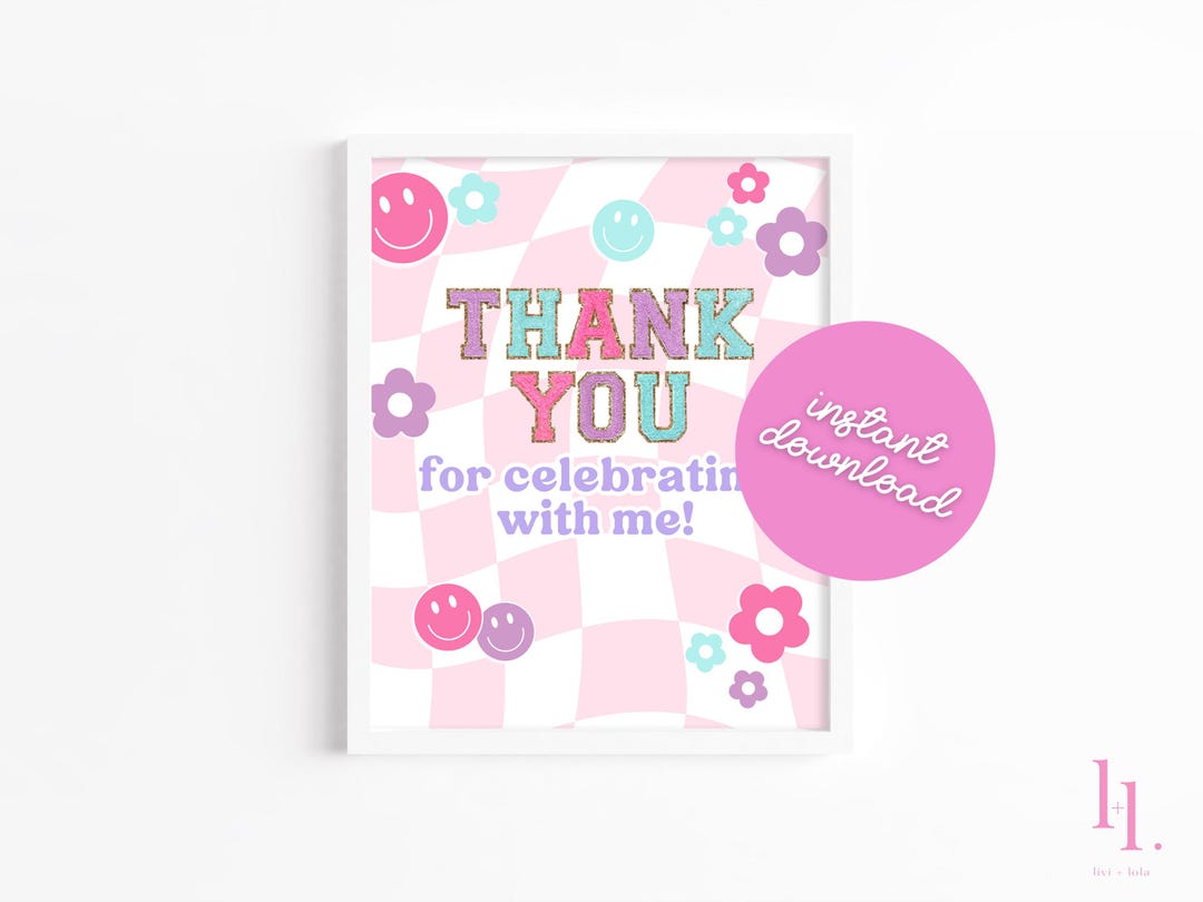 Printable Editable Patch Letter Sign, Instant Download Patch Party Sign, Thank You Patch Letter ...
