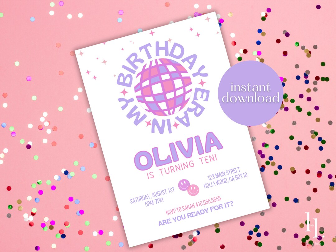 Swiftie Birthday Era Invitation | Editable Canva Template | Eras ...