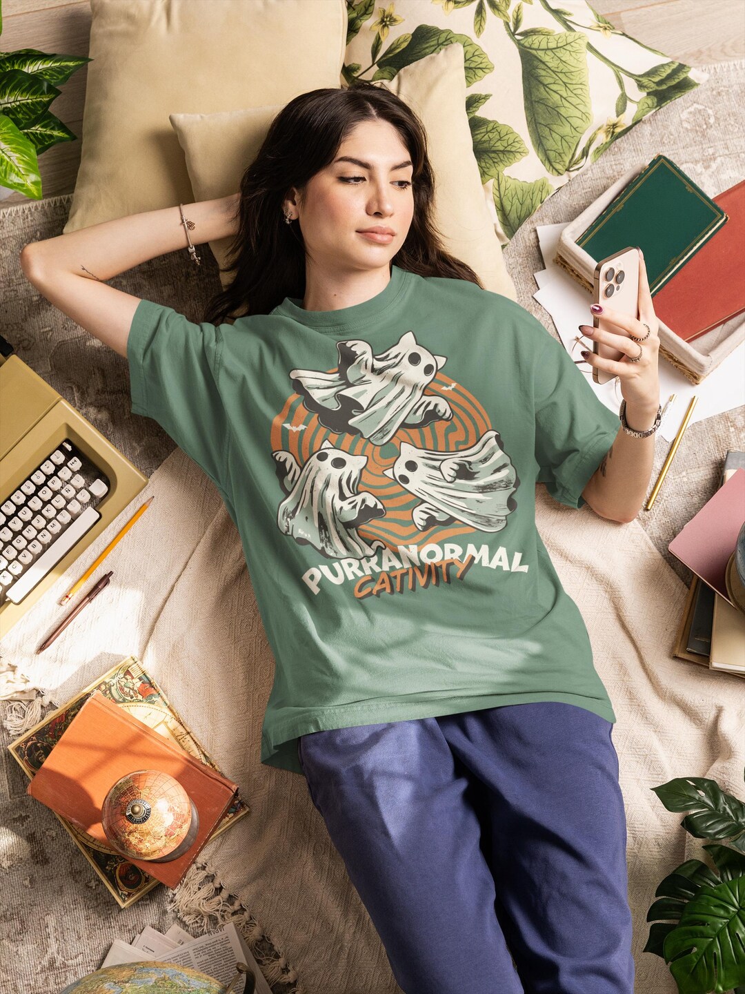 Purranormal Cativity Women's Graphic Tee Cat Paranormal Feline - Etsy