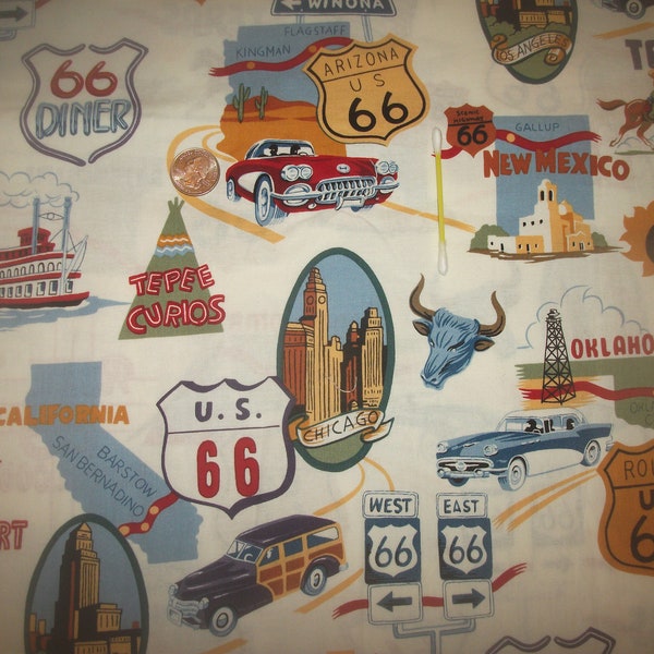 Route 66 Fabric - Etsy