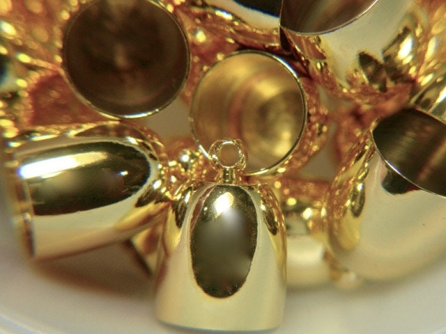 10x15x8 ID BRASS Bullet End Caps SILVER Gold Platinum Ant. | Etsy