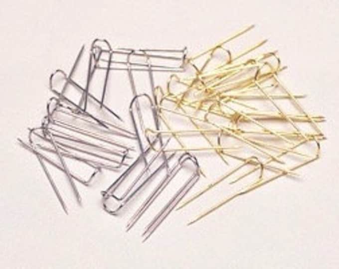 100 Display Pins Upins Sharp Display Pins, Silver Display Pins Gold ...