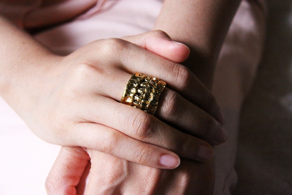 Teeth Skeleton Ring Unique Statement Rings Handmade | Etsy