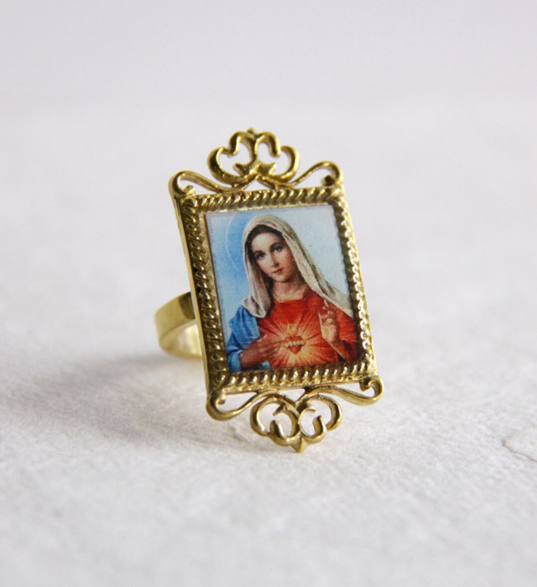 Mary Ring / Antique Style Jewelry / Adjustable Ring / Girl Woman ...