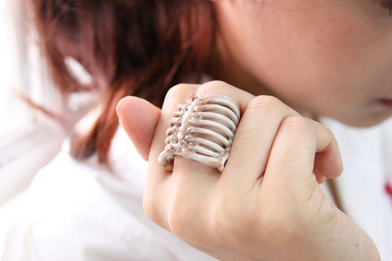 Rib Cage Ring Hand-craft Painted Version / Jewelry - Etsy