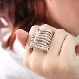 Rib Cage Ring Hand-craft Painted Version / Jewelry - Etsy