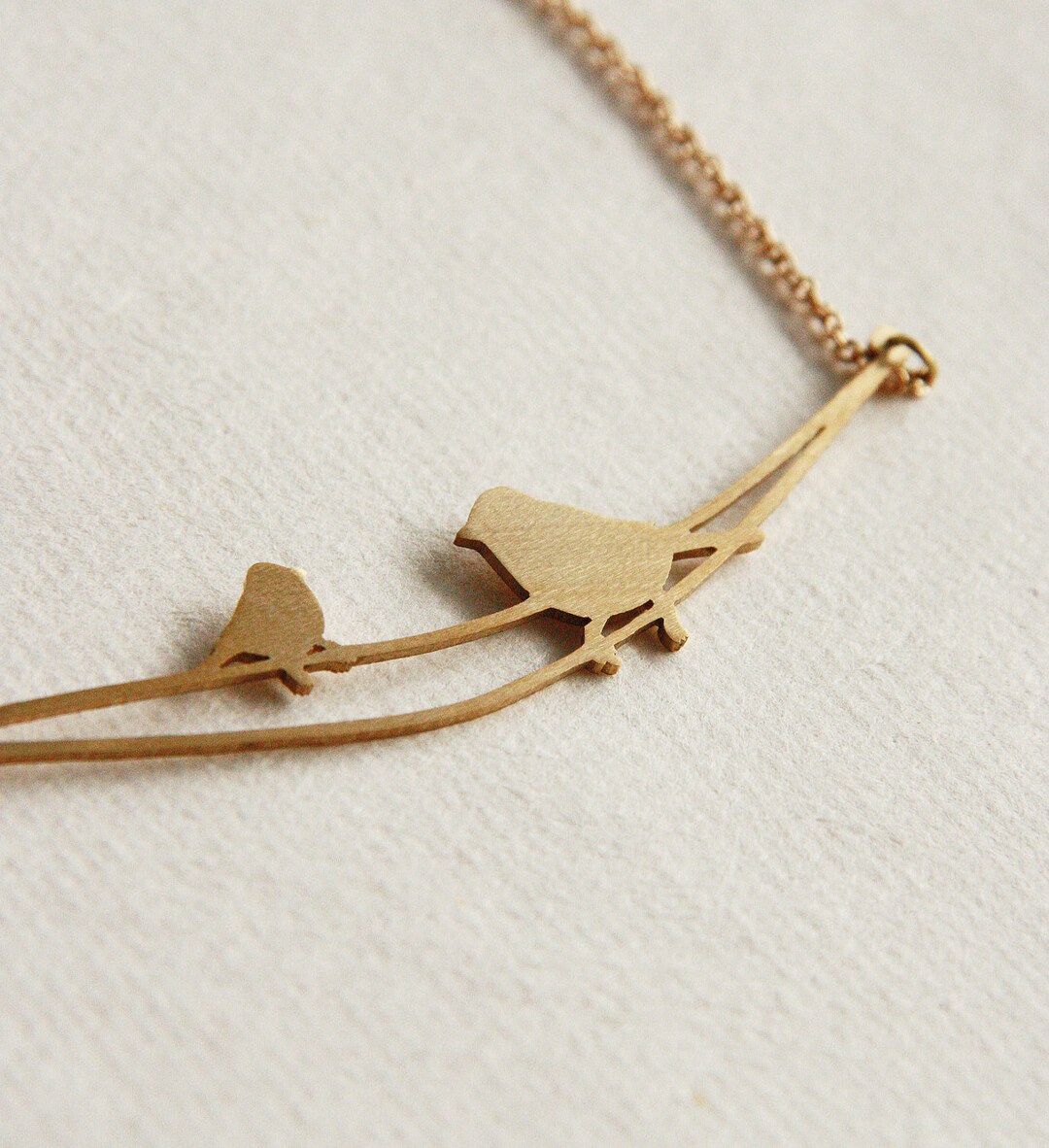 Birds on Wire Necklace - Etsy