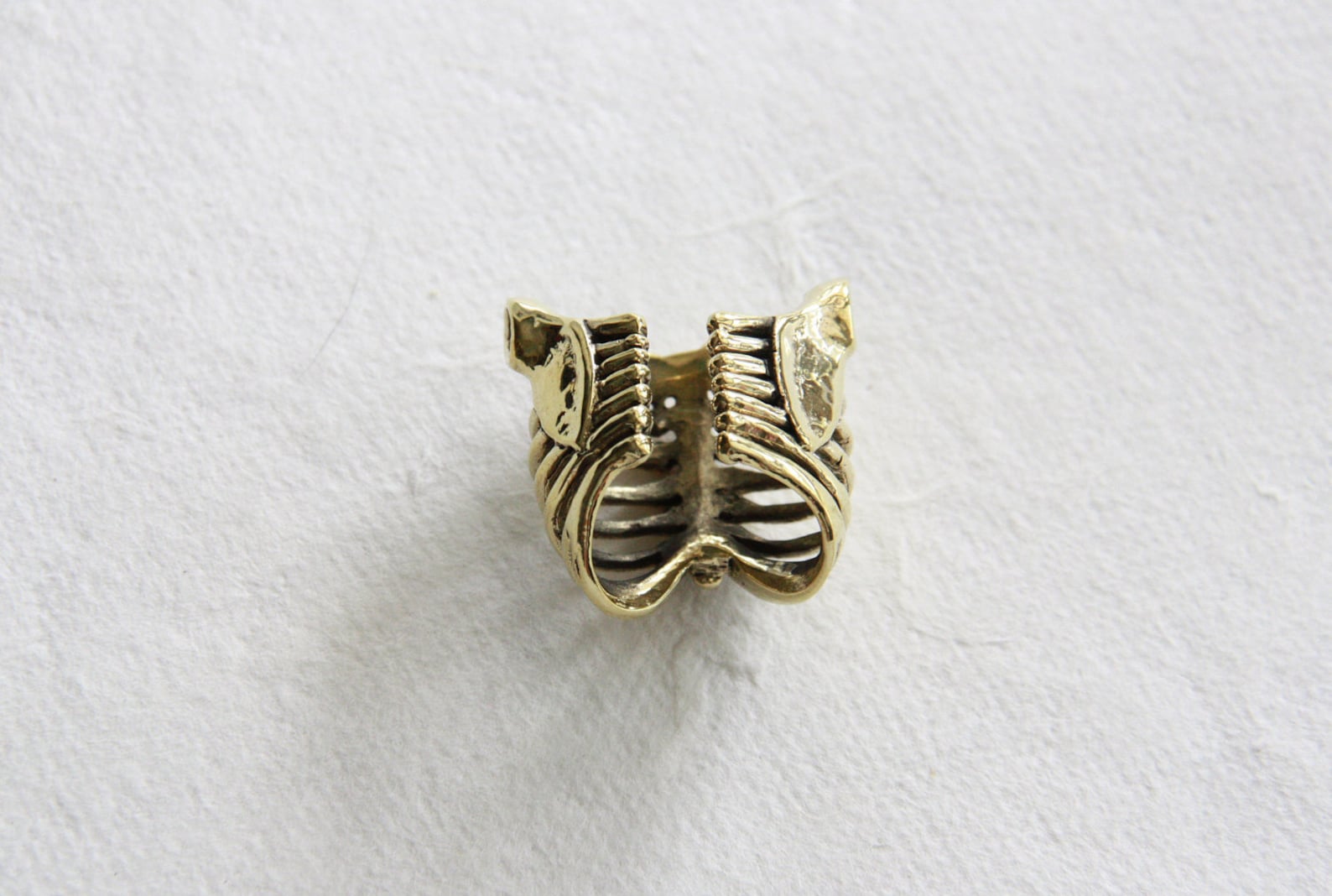 Human Ribcage Skeleton Ring Brass Metal Work - Etsy