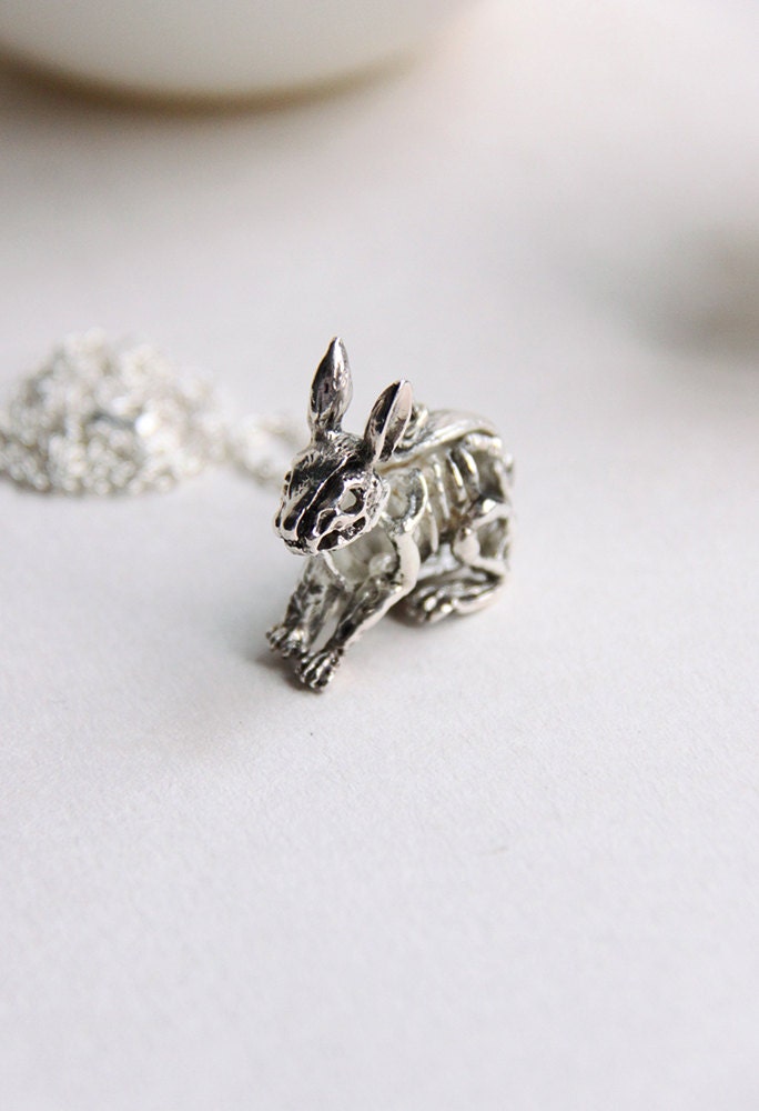 An Anatomy of a Rabbit Charm Necklace - Etsy