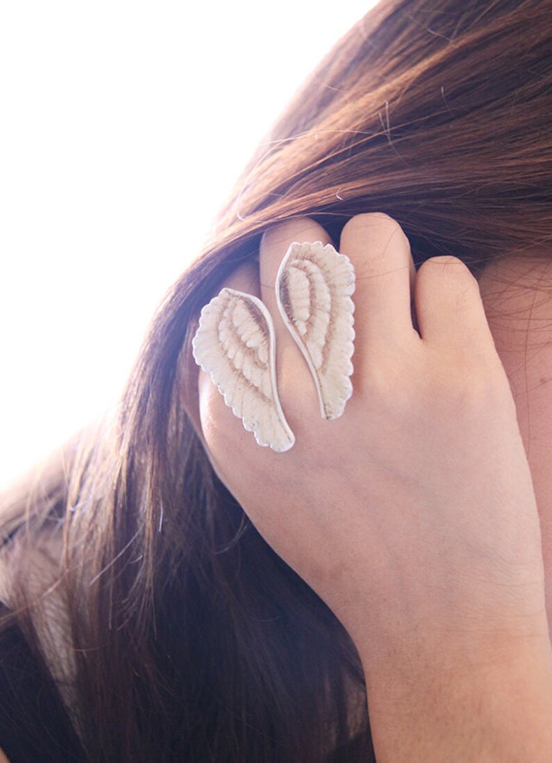 Bird Wings Ring / Hand-painted Color / Art Punk Rock Jewelry / - Etsy