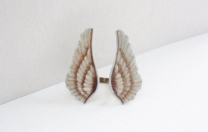 Bird Wings Ring / Hand-painted Color / Art Punk Rock Jewelry / - Etsy