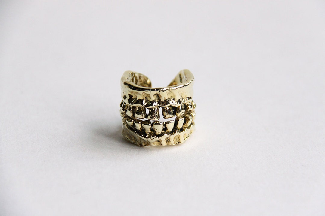 Teeth Skeleton Ring - Unique Statement Rings - Handmade Jewelry - Etsy