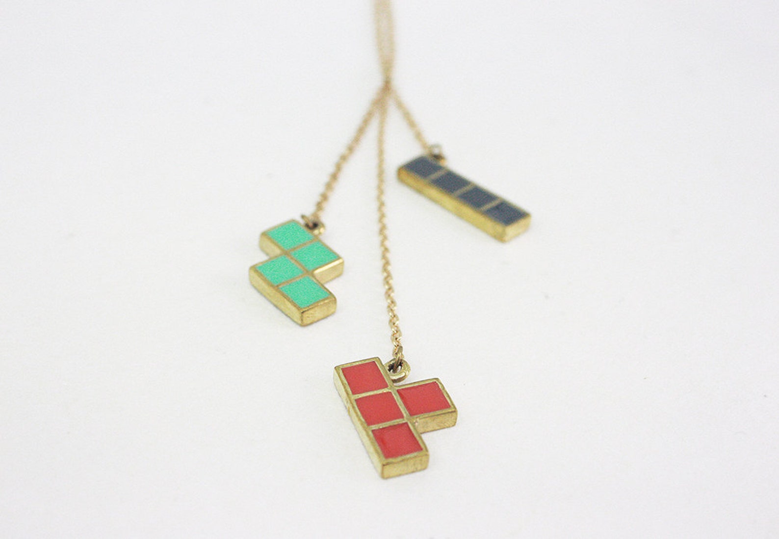 Tetris Set Pendant Necklace Fashion Hipster Jewelry for Her - Etsy
