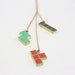 Tetris Set Pendant Necklace - Fashion Hipster Jewelry for Her - Brass ...