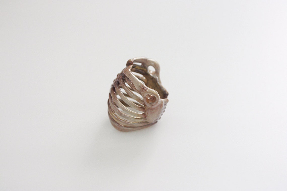 Rib Cage Ring Hand-craft Painted Version / Jewelry - Etsy