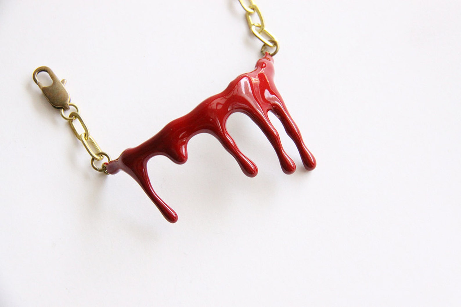 Bleeding Blood Bracelet / Red Enamel Jewelry / Punk Rock - Etsy