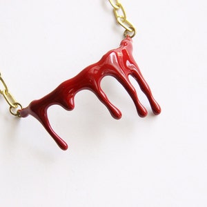 Bleeding Blood Bracelet / Red Enamel Jewelry / Punk Rock Adjustable ...