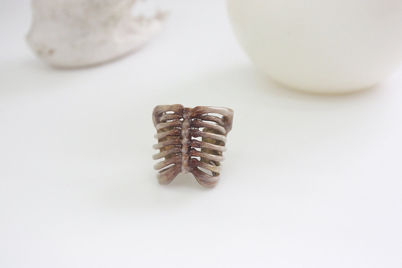 Rib Cage Ring Hand-craft Painted Version / Jewelry - Etsy