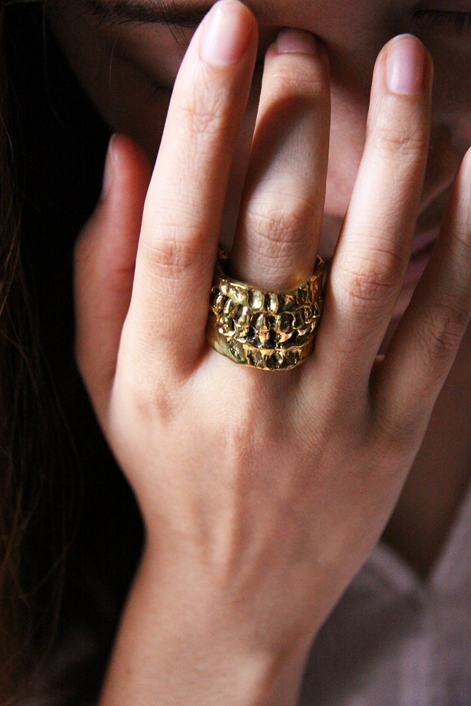 Teeth Skeleton Ring Unique Statement Rings Handmade | Etsy
