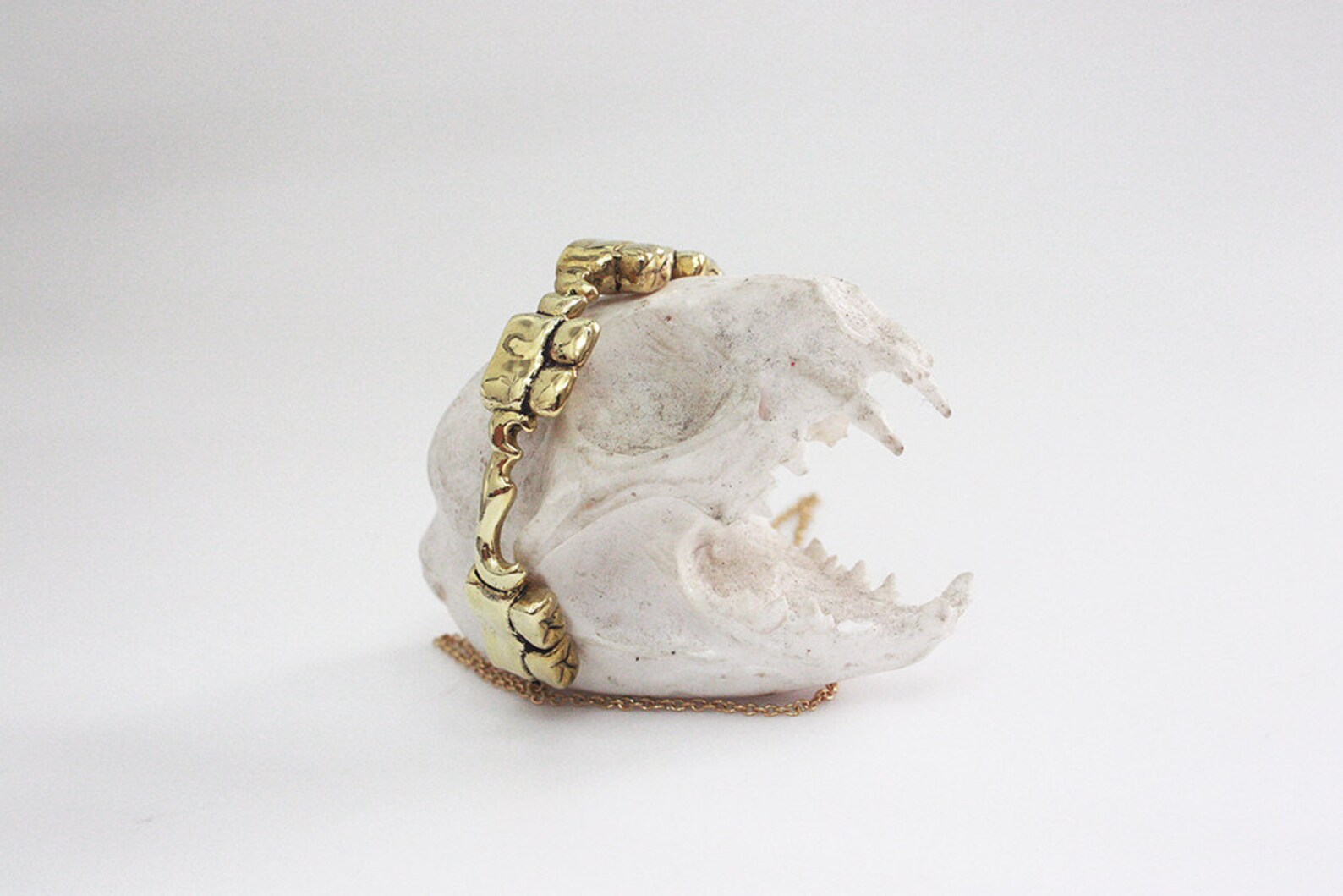 Golden Fang Teeth Pendant - Art Punk Rock Jewelry - Woman and Unisex ...