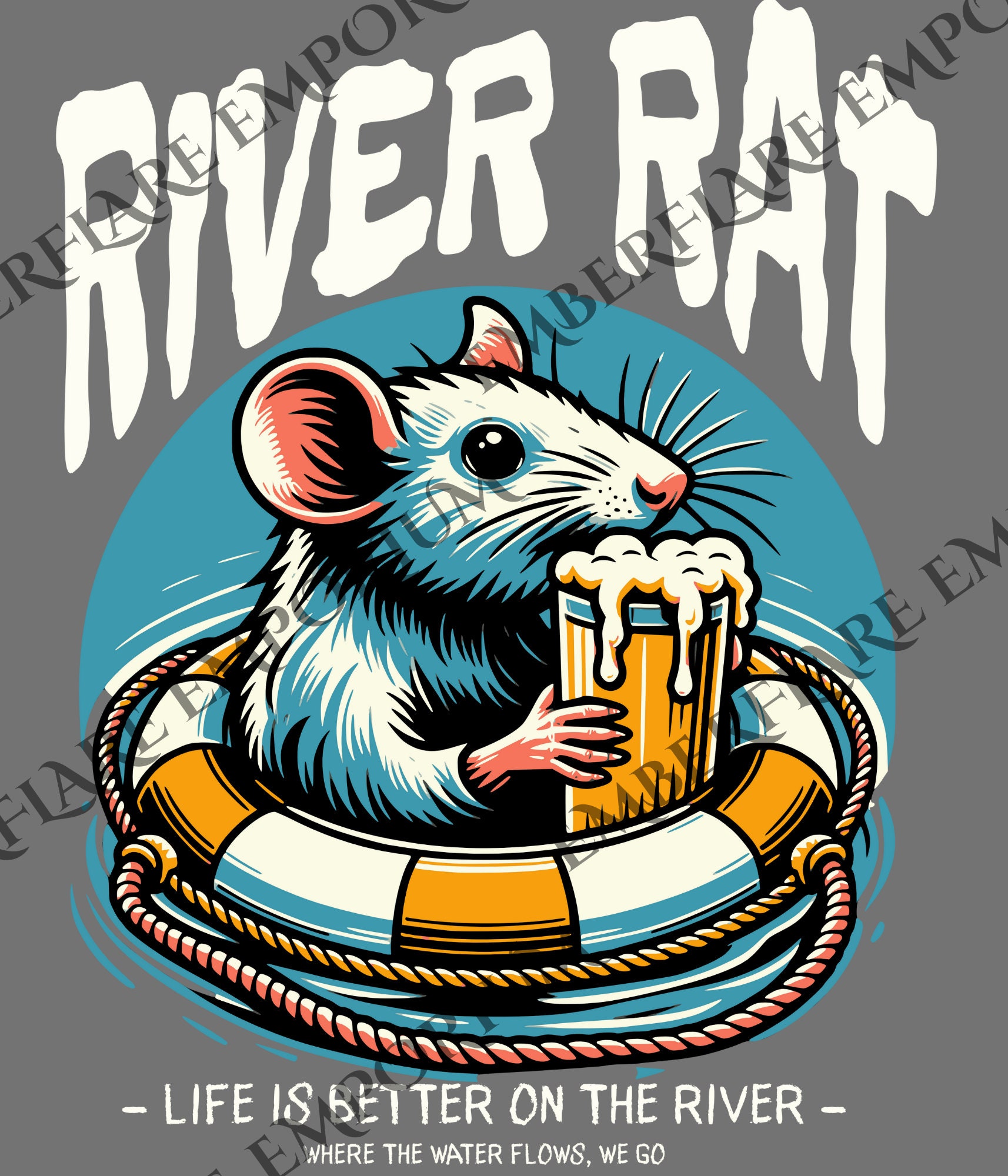 River Rat PNG File - Life is Better on the River, Sublimination PNG ...